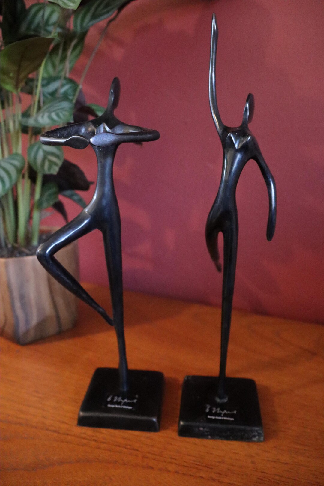 Pair of Bodrul Khalique Dancer Figurines Vintage Art Mid Century Modern ...