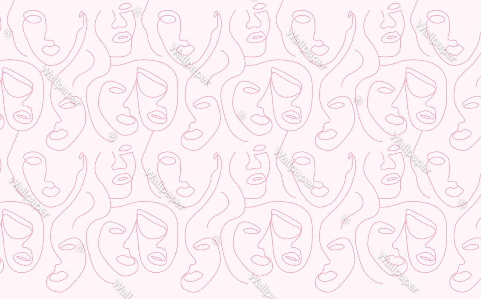 Human Face Patterned Wallpaper - Wallpaper 3D Poster - Artistic ...