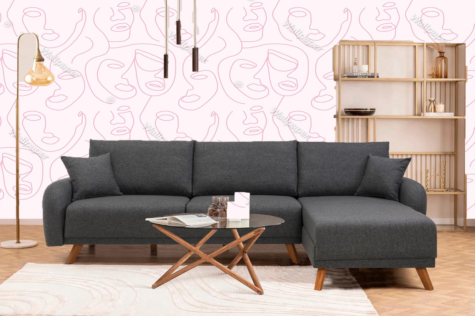 Human Face Patterned Wallpaper - Wallpaper 3D Poster - Artistic ...