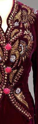 Women Red Custom Jacket Velvet Golden Embroidered Wedding Historical ...