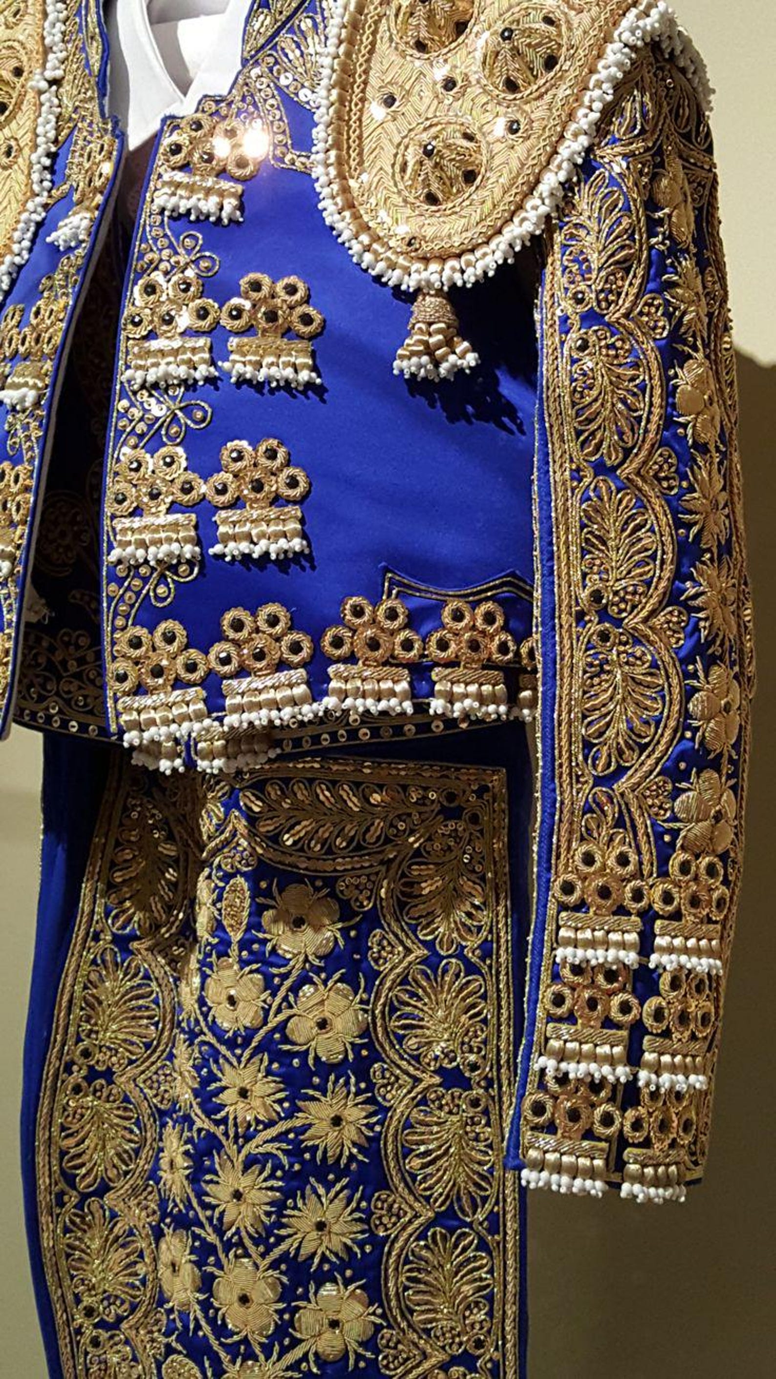 Men's Blue Matador Suit: Golden Embroidered Spanish Bullfighting Outfit ...