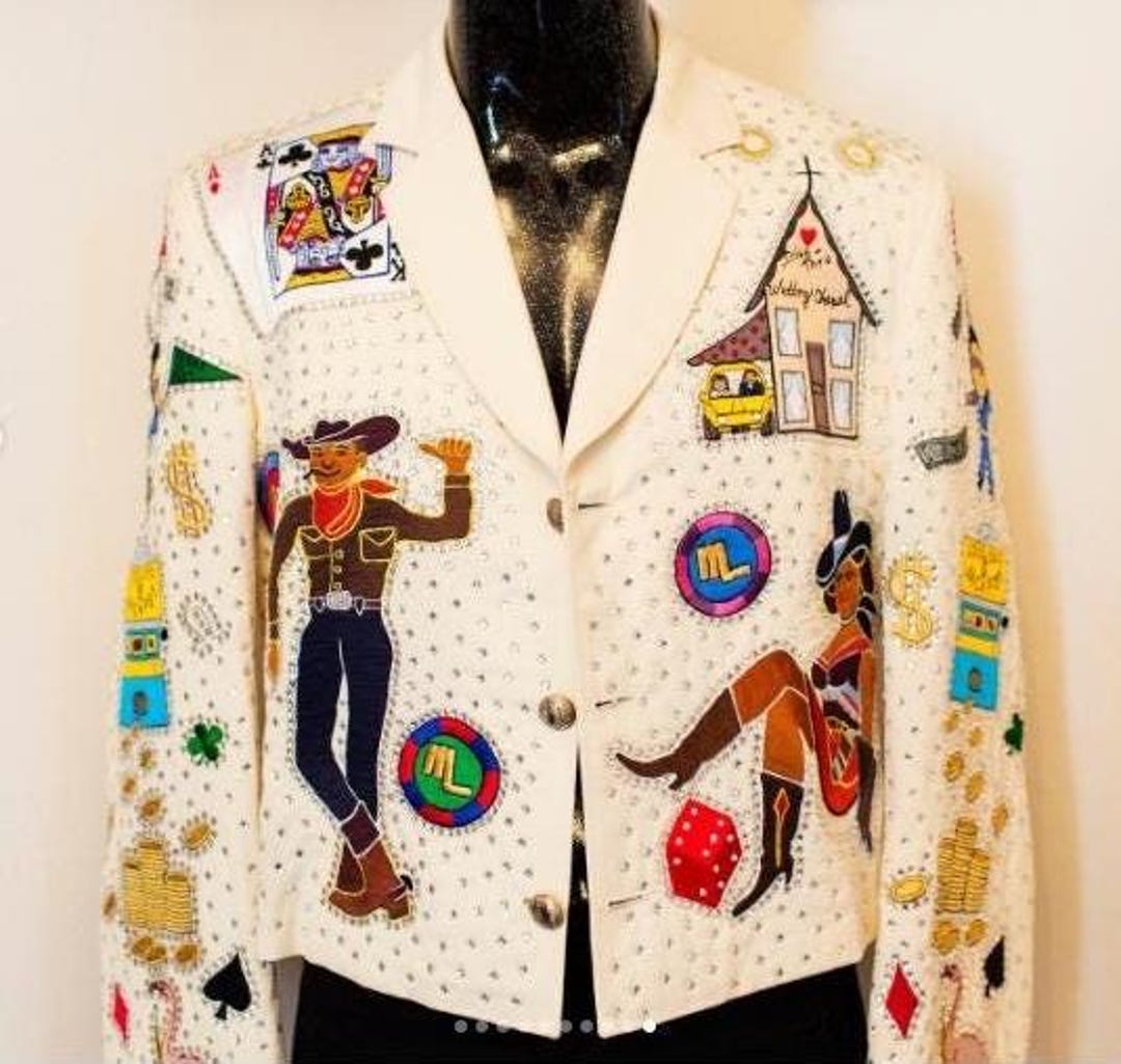Custom Ivory Cowboy Men's Jackets Circus Embroidered Rhinestones ...