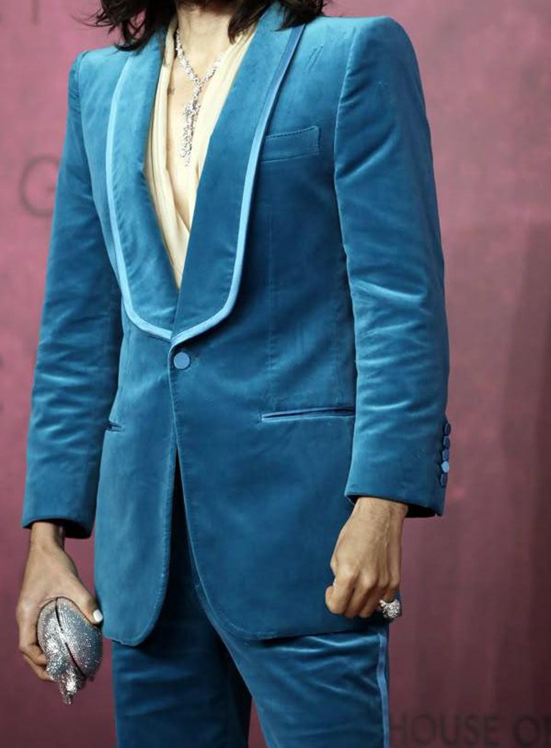 Men's Bespoke Blue 2PC Suits Formal Suits Wedding Grooms & Groomsmen ...