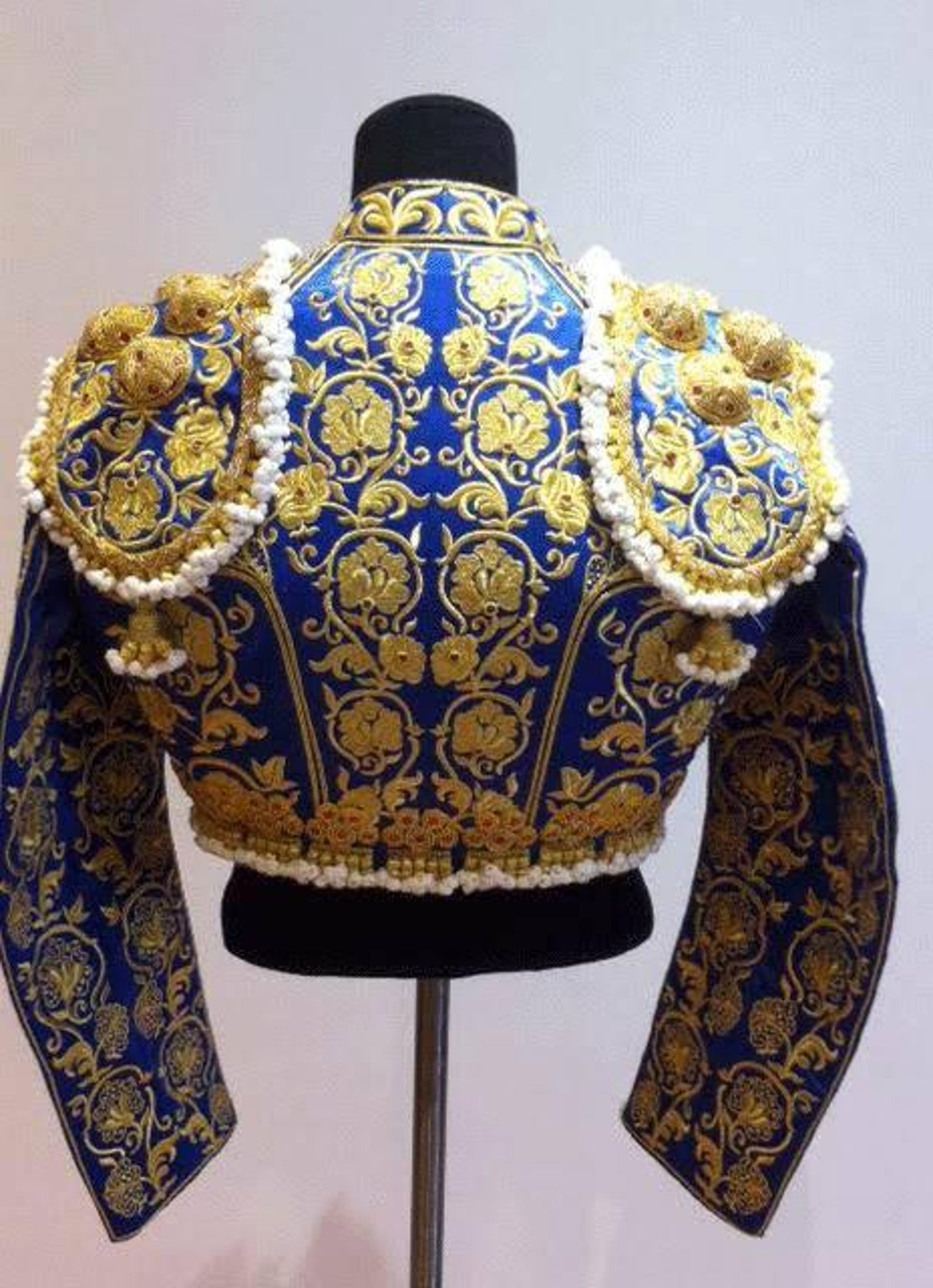 Men's Blue Matador Suit: Golden Embroidered Spanish Bullfighting Outfit ...