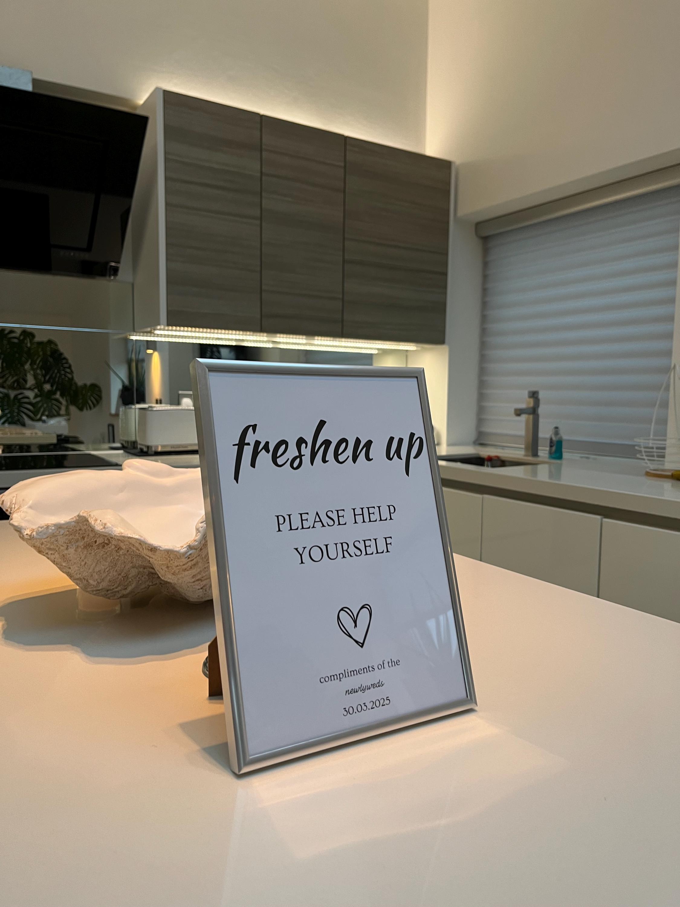 Editable Bathroom Basket Sign for Weddings, Birthdays, Bar/bat Mitzvahs ...