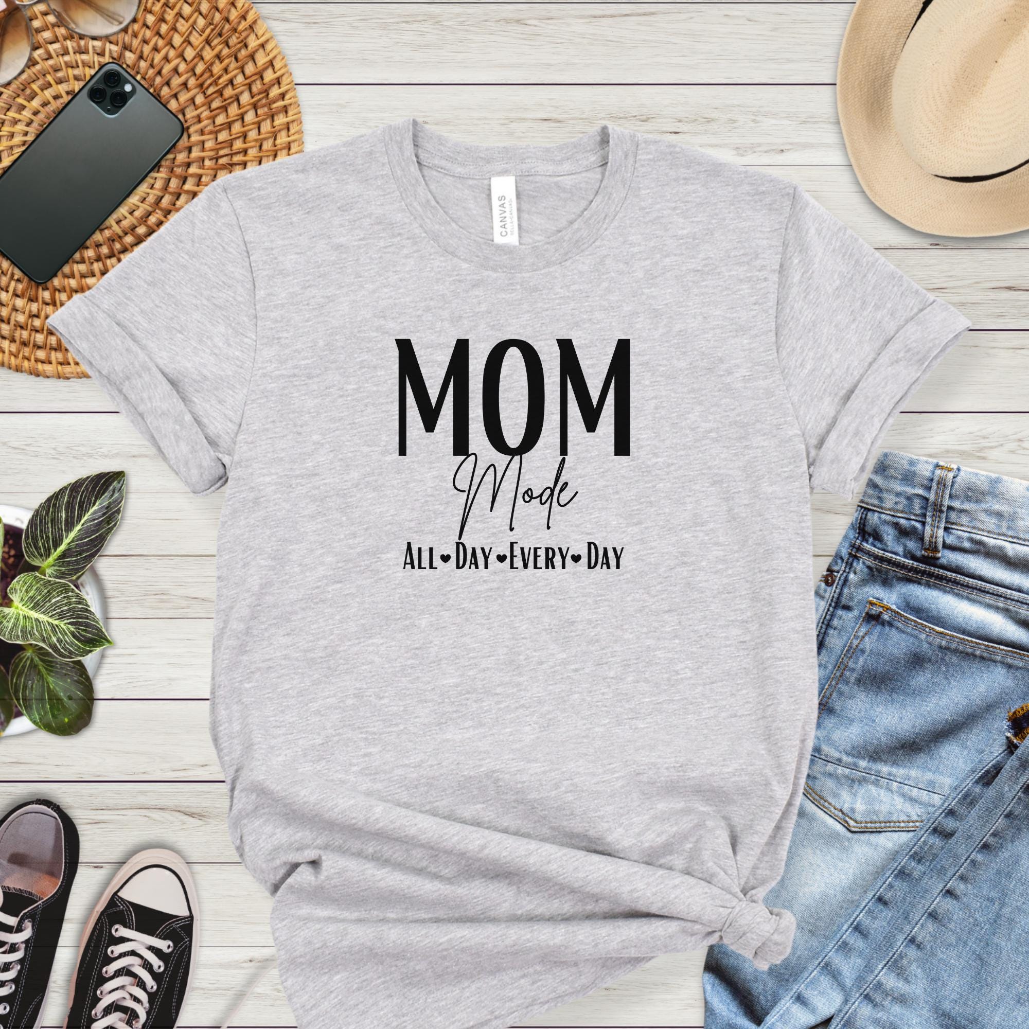 Mom Mode All Day Every Day Shirt, Mama Shirt, Mother's Day, Gift for ...