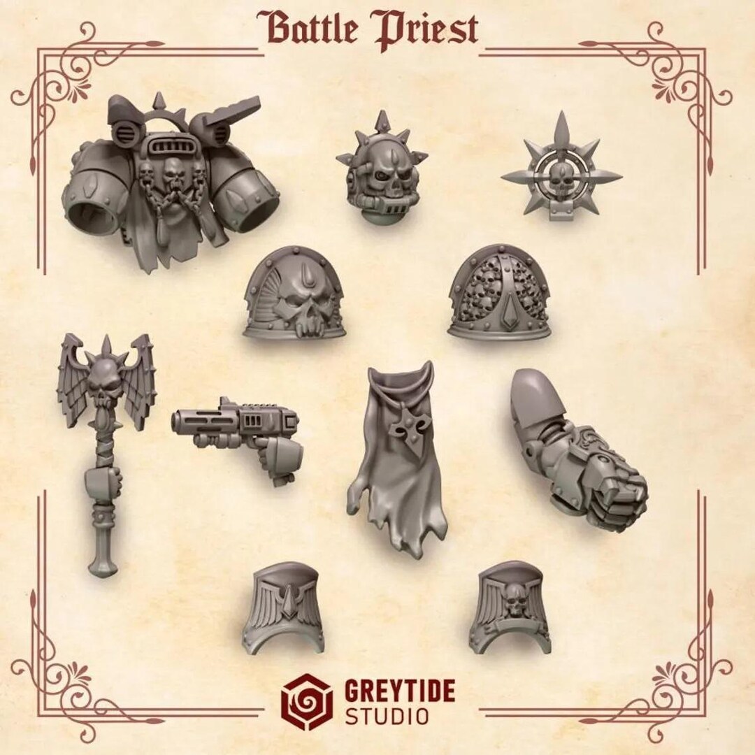 Crimson Lords Battle Priest Pack by Greytide Studio - Etsy