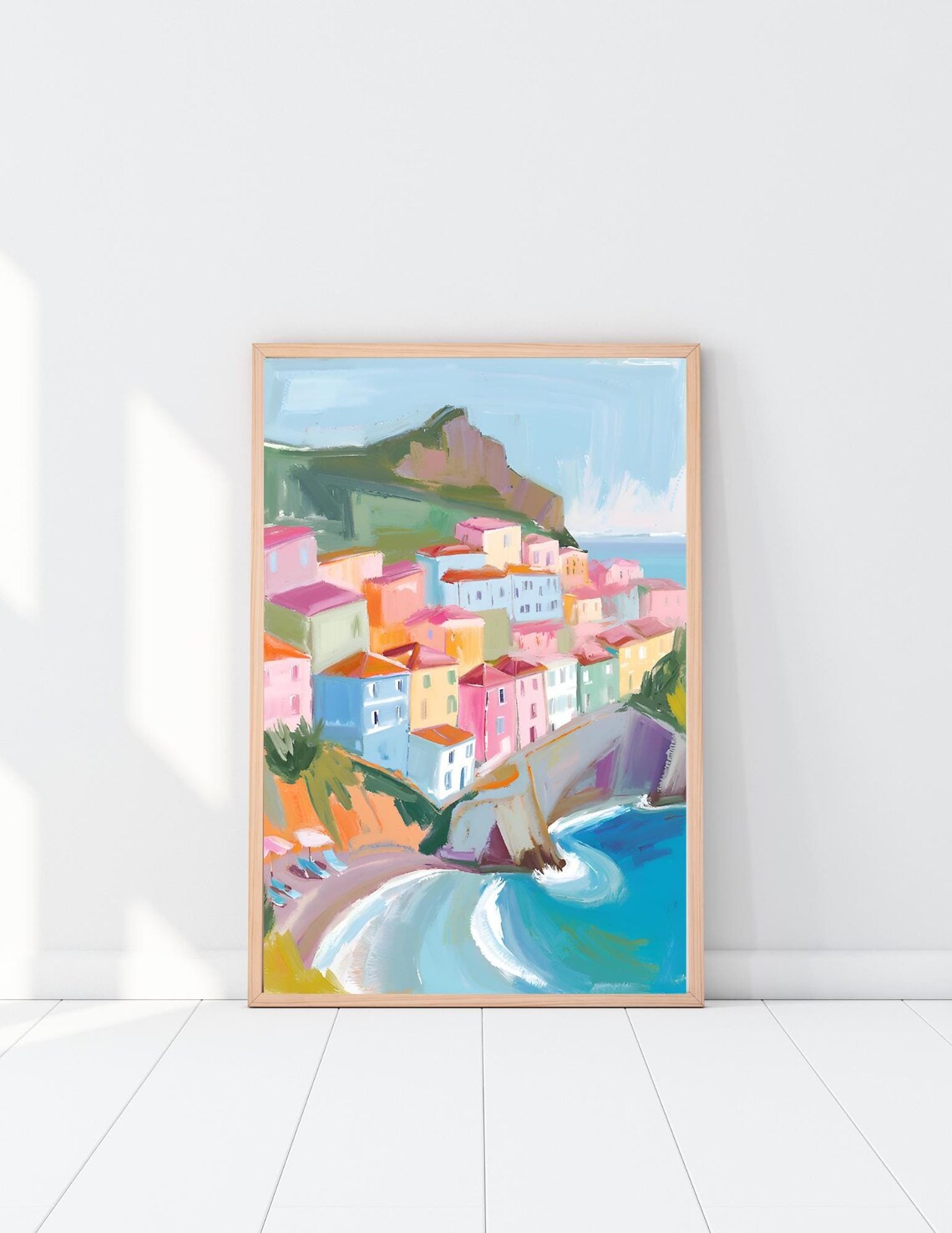 Amalfi Coast Digital Print, Preppy Italy Poster, Teen Bedroom Art ...