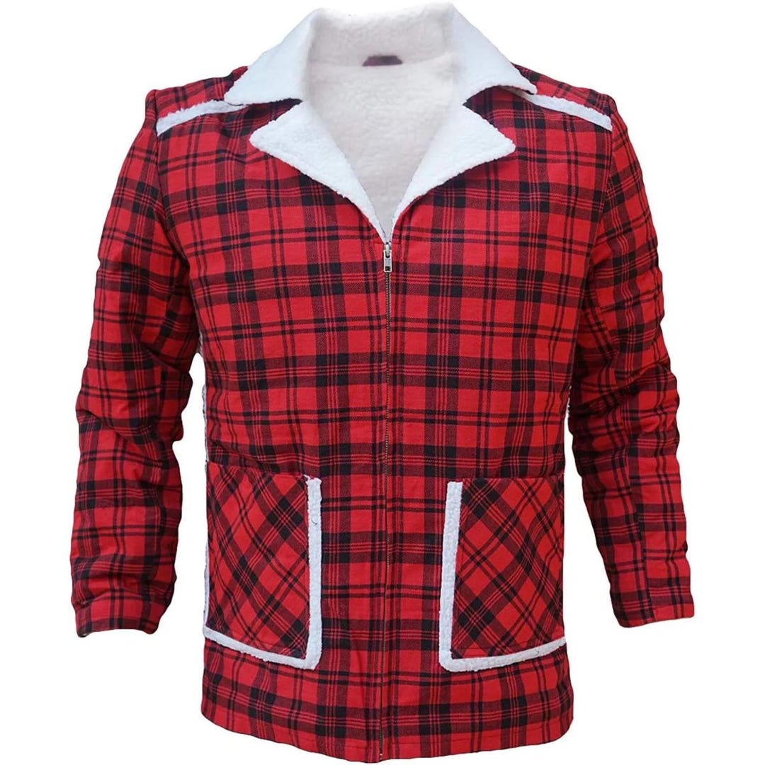 Deadpool Wade Wilson Red Sherpa Fur Jacket Costume for Men - Etsy