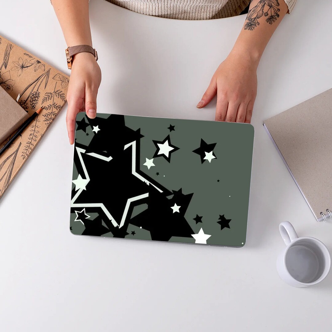 Star Mac Book Case Y2k Laptop Cover, Collage Hard Bumper, Twinkle Print ...