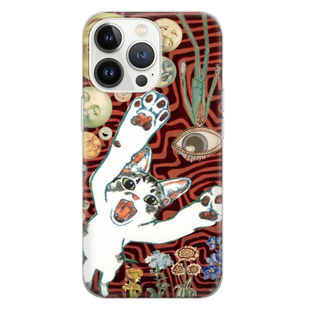 Weird Gore Cat TPU Gel Phone Case, Dark Aesthetic Cover - Etsy