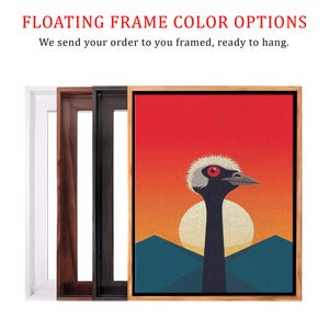 Minimal Ostrich Canvas Painting, Housewarming Gifts, Large Wall Art ...