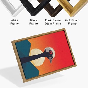 Minimal Ostrich Canvas Painting, Housewarming Gifts, Large Wall Art ...