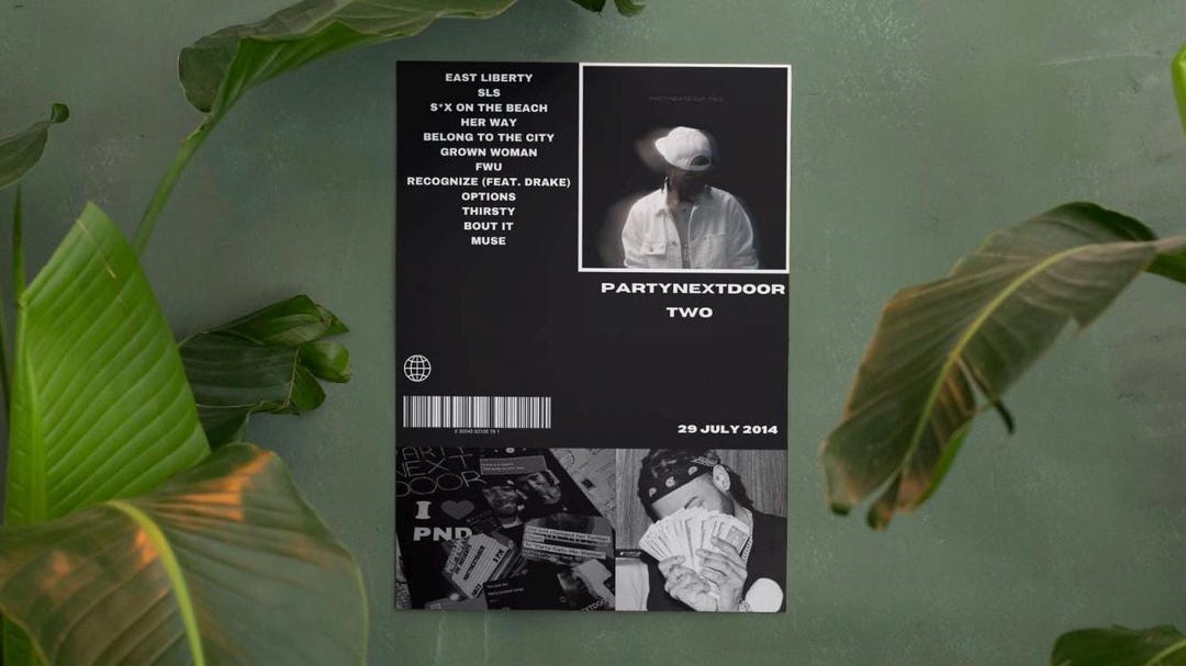 Partynextdoor Two Album Poster, Tracklist Poster, A3 Poster, A4 Poster ...