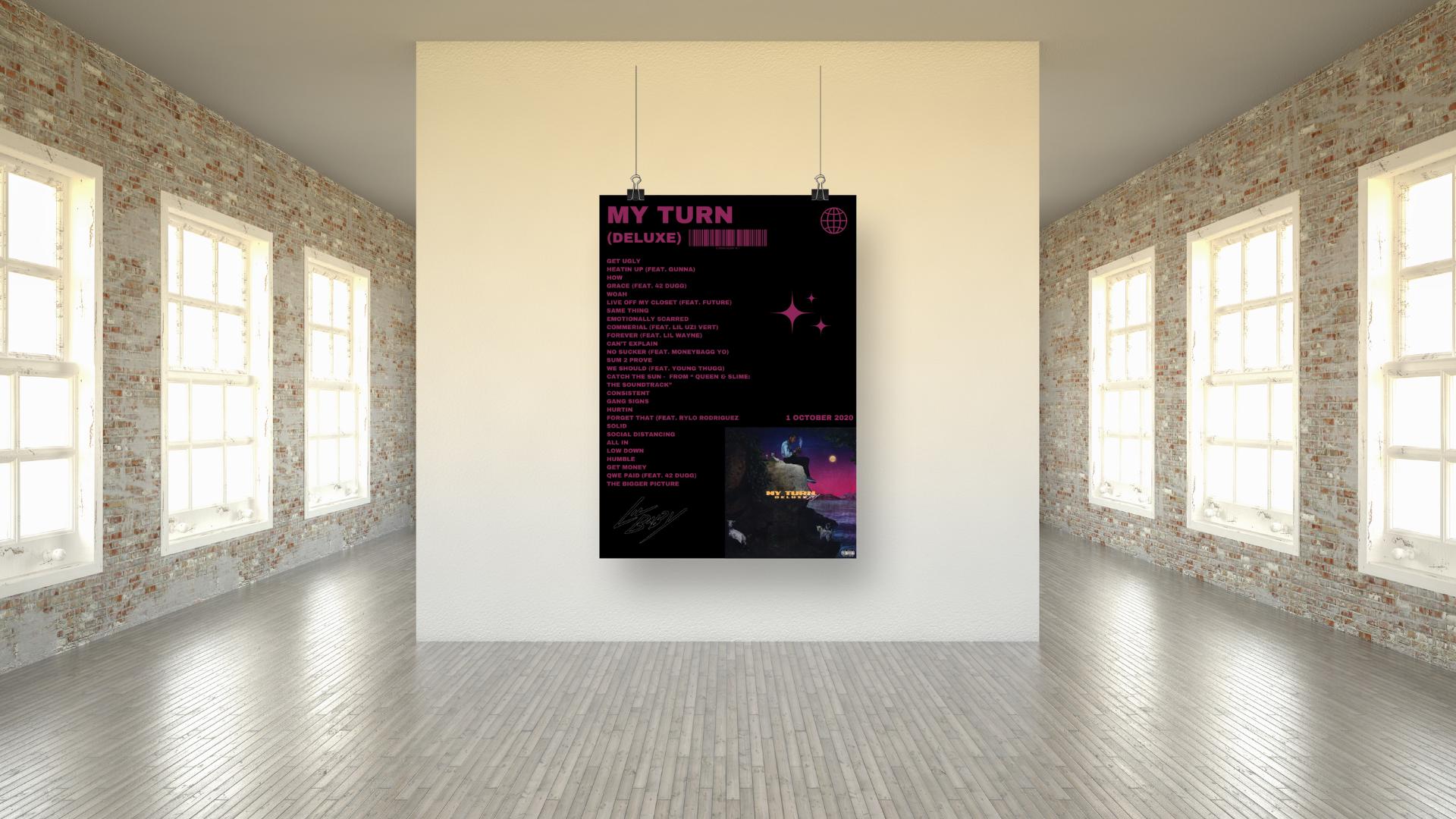 Lil Baby My Turn Deluxe Album Poster, Tracklist Poster, A3 Poster, A4 ...
