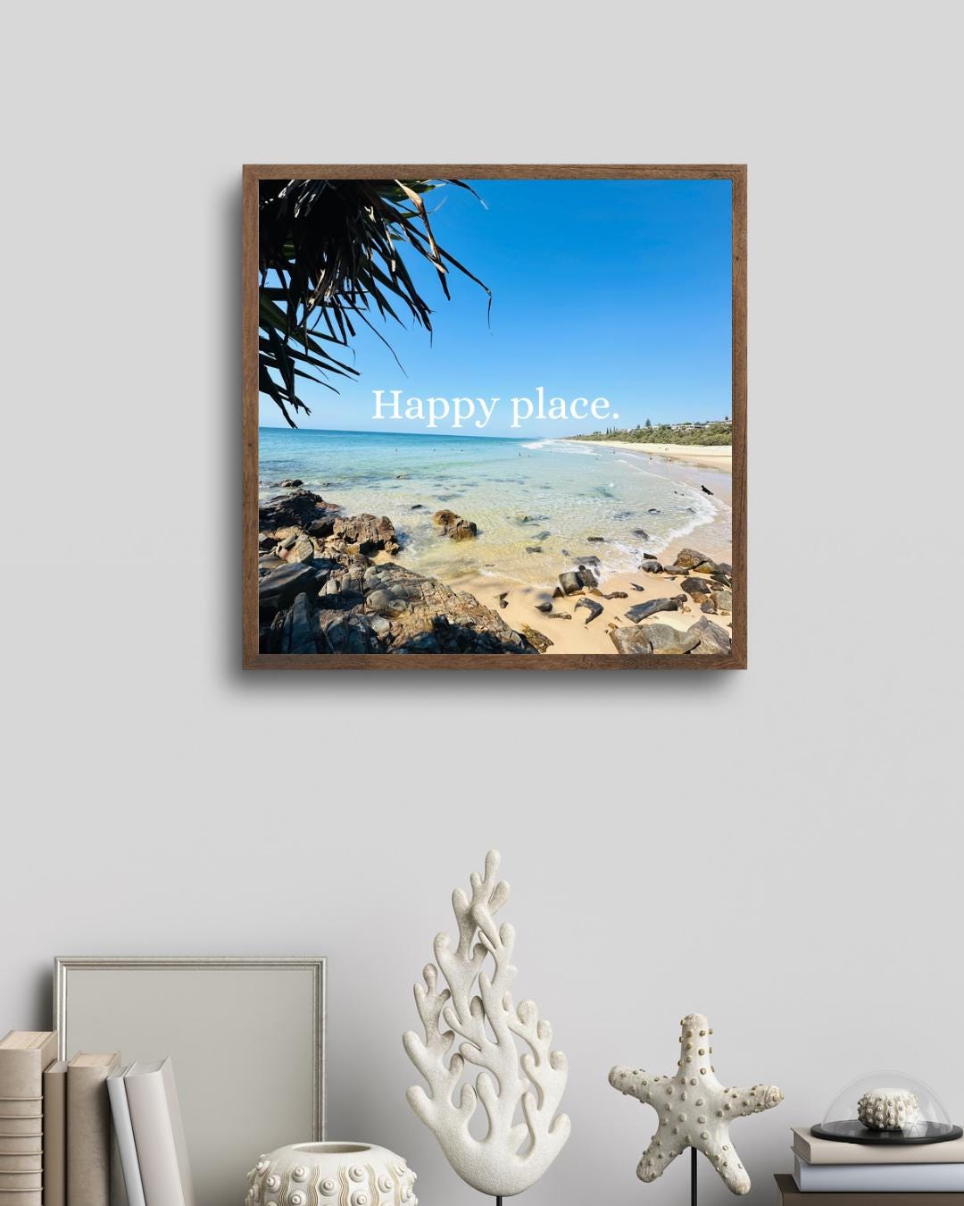 Happy Place Beach Poster Beautiful Beach Poster, Costal Wall Art ...