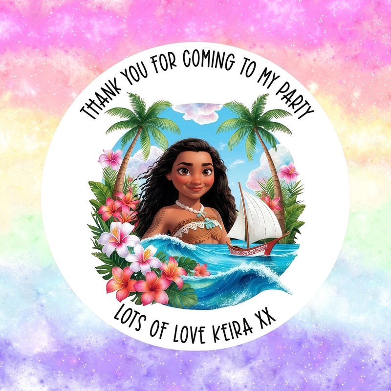 Moana Cupcake Edible Paper - Etsy UK