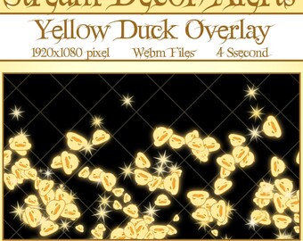 3 Animated Stream Decoration: Kawaii Yellow Duck Falling Twitch Overlay ...