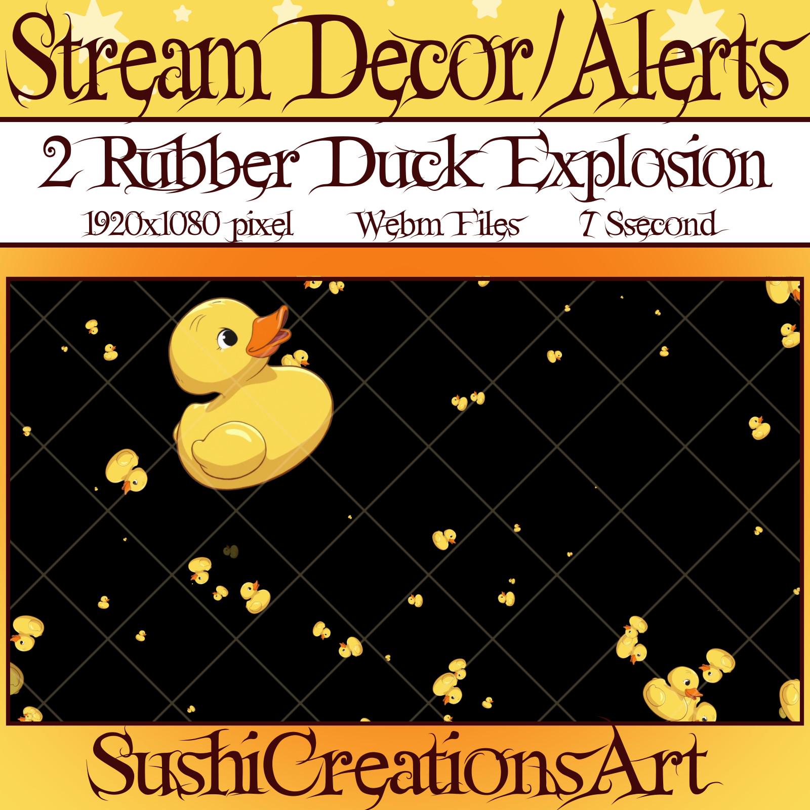 2 Animated Stream Decoration: Rubber Duck Expolision Twitch Overlay ...