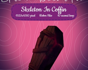 Animated Stream Decoration: Cute Dancing Skeleton, Scary Coffin Night ...