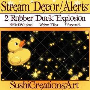 2 Animated Stream Decoration: Rubber Duck Expolision Twitch Overlay ...