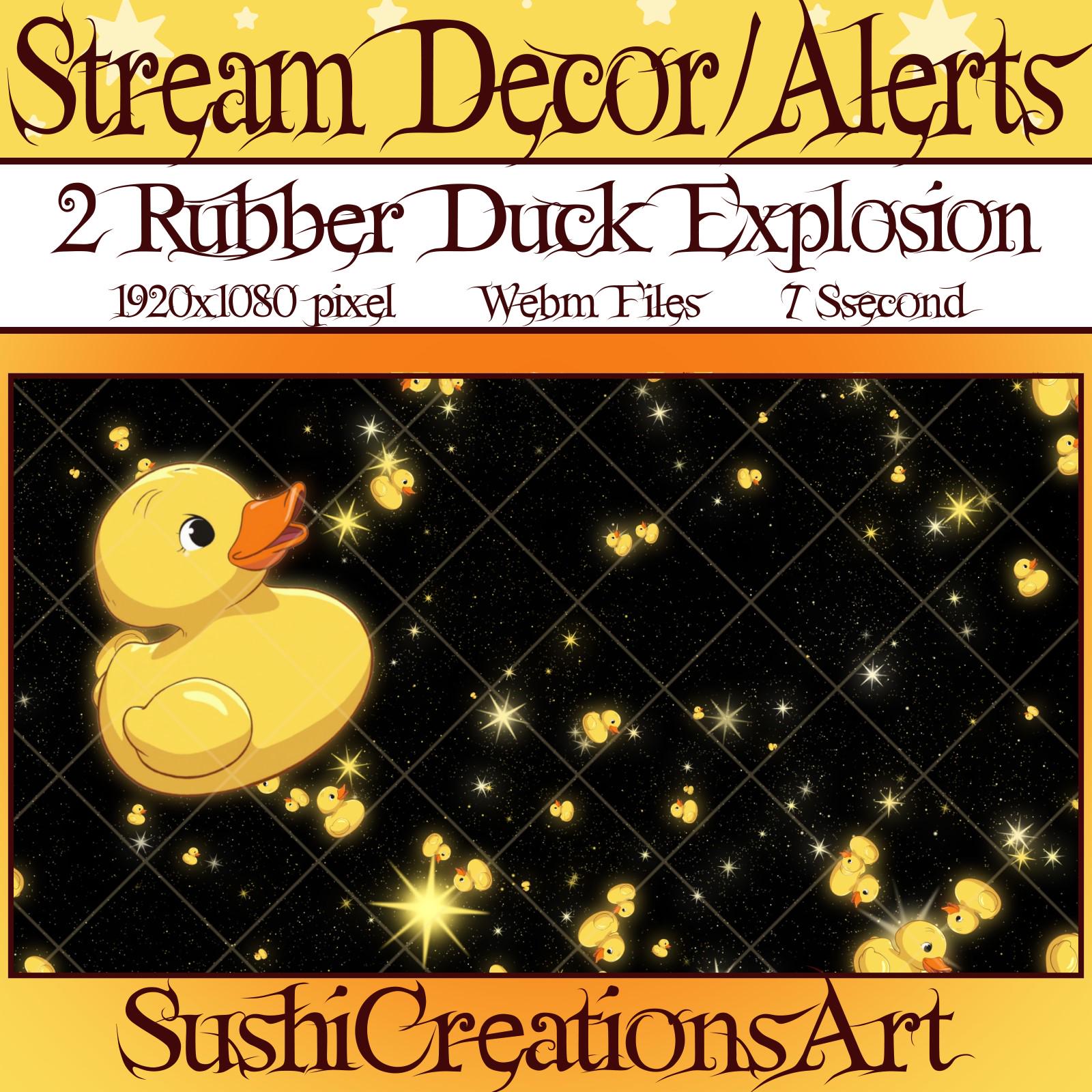 2 Animated Stream Decoration: Rubber Duck Expolision Twitch Overlay ...