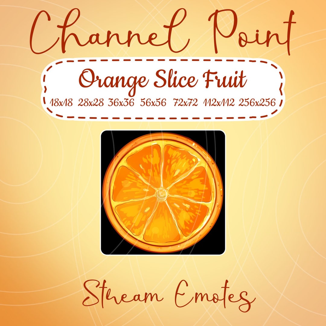 Orange Slice Fruit Channel Point Icon, Mandarin Fruit Twitch Emotes ...