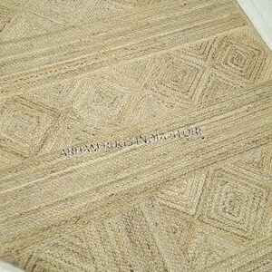 Handmade Beige Jute Area Rug – Scalloped Bohemian Kilim, 6x9 Ft - Etsy