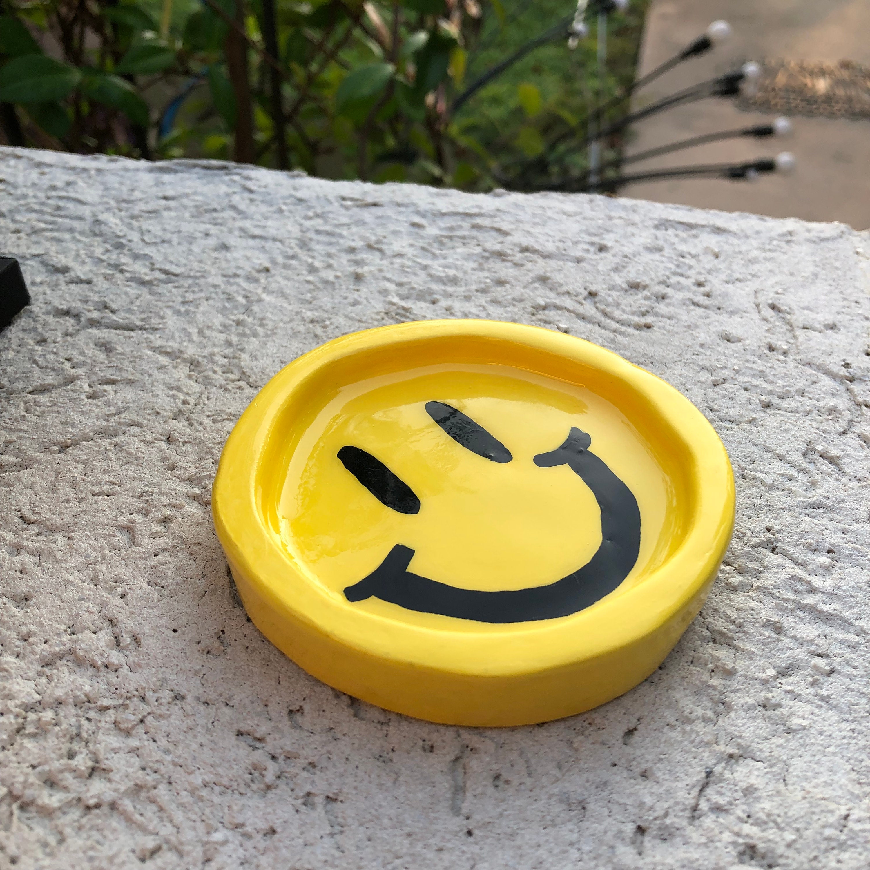 Smiley Face Air Dry Clay Trinket Dish - Etsy