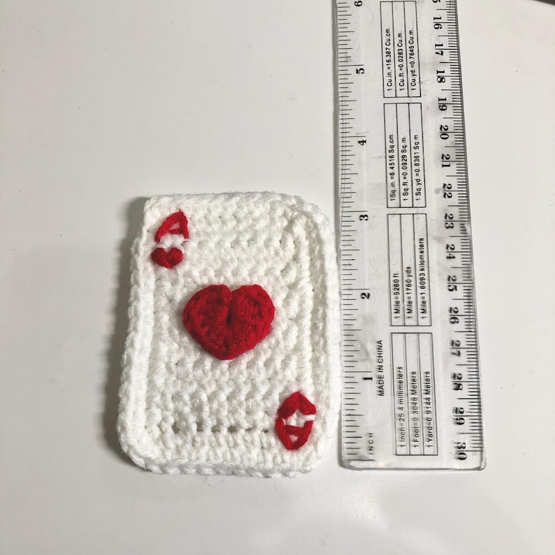 Crochet Ace of Hearts Playing Card! - Etsy