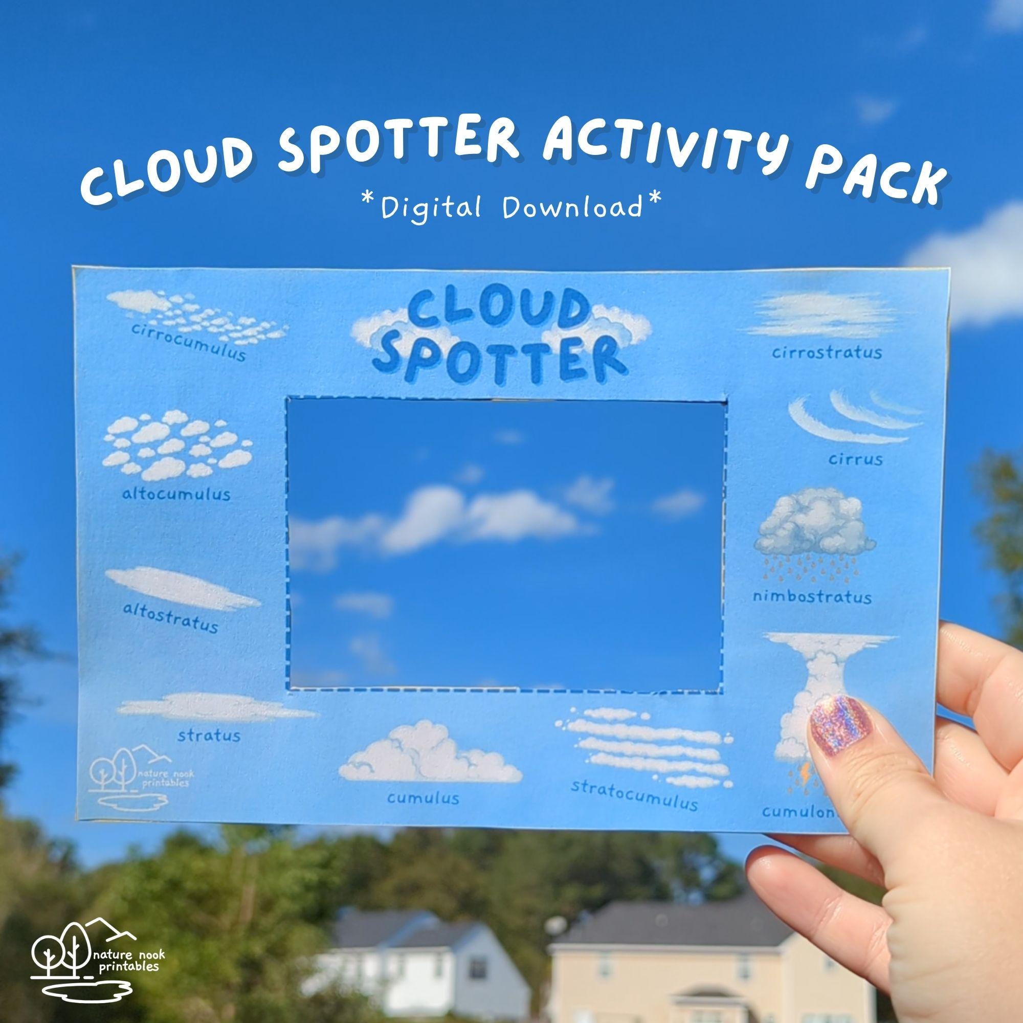 Cloud Spotter Activity, Cloud Types, Printable Outdoor Scavenger Hunt ...