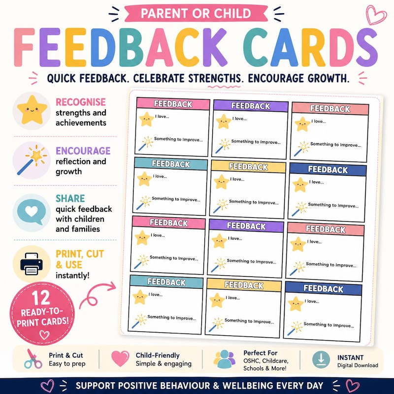 Feedback Cards - Etsy
