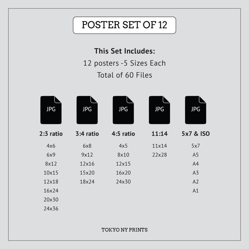 Kanji Poster Set – Learn Japanese, Numbers, Nature & More (digital ...