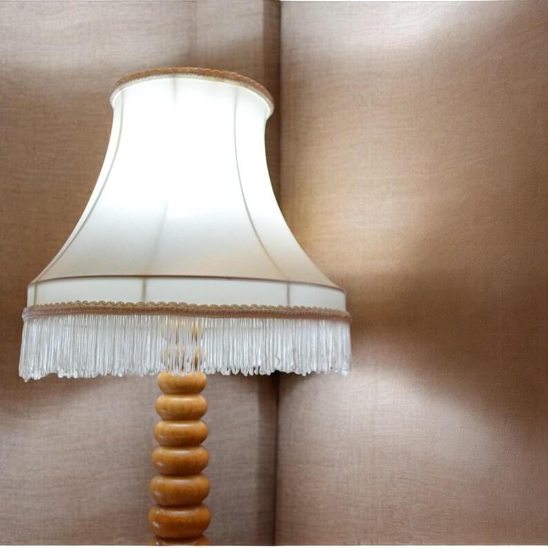 Vintage Cloth Lamp Shades, Vintage Table Lamp, Handmade Lampshade ...