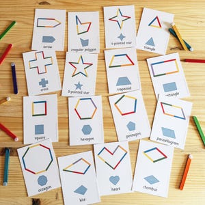 Popsicle Sticks Shapes Activity Cards | Toddlers, Preschoolers ...