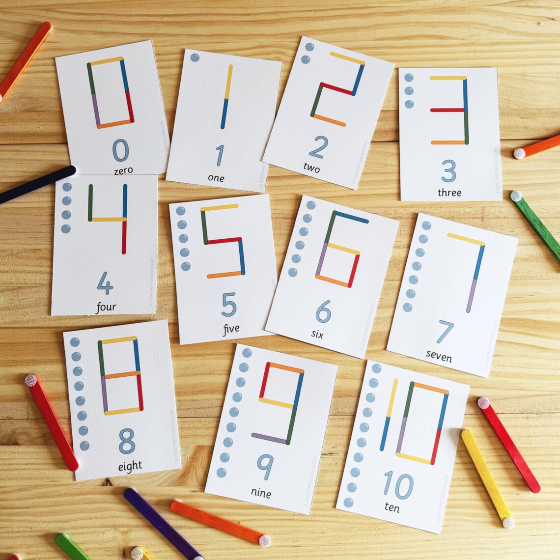 Popsicle Sticks Numbers Activity Cards | Toddlers, Preschoolers ...