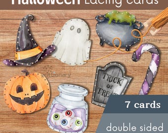 Autumn Lacing Cards | Fall Montessori Threading Cards | Fine Motor ...