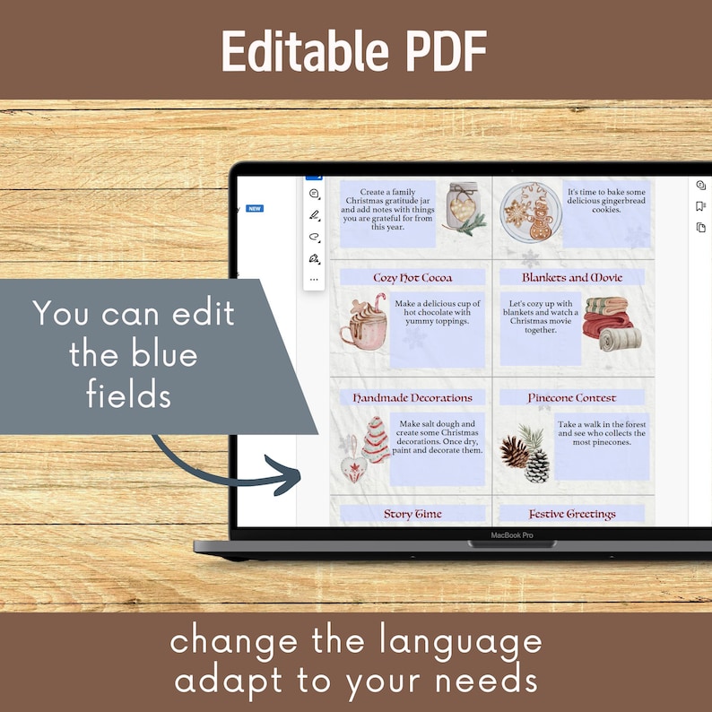 40 Editable Activity Advent Calendar Cards | Winter Activity Bundle ...