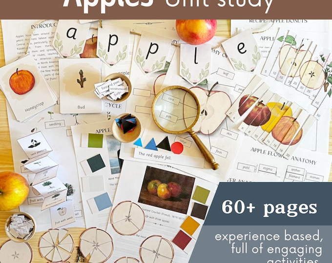 Apple Unit Study Homeschool Fall Printables Charlotte Mason Preschool ...