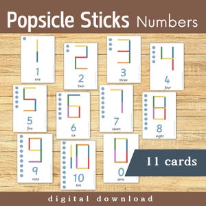 Popsicle Sticks Numbers Activity Cards | Toddlers, Preschoolers ...