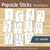 Snowflake Popsicle Sticks Shapes Activity Cards | Toddlers ...