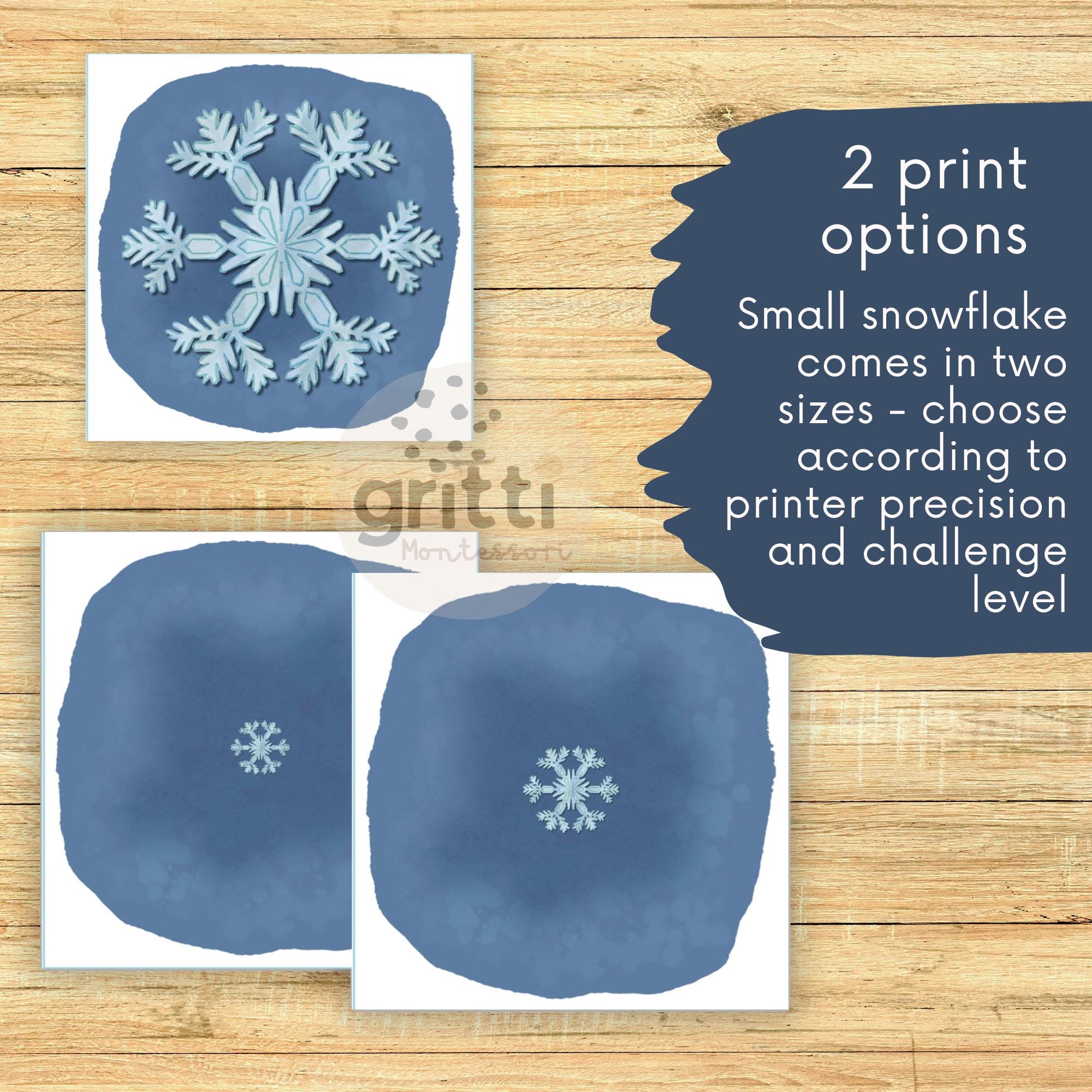 Snowflake Matching Activity Cards | Winter Unit Study | Preschoolers ...