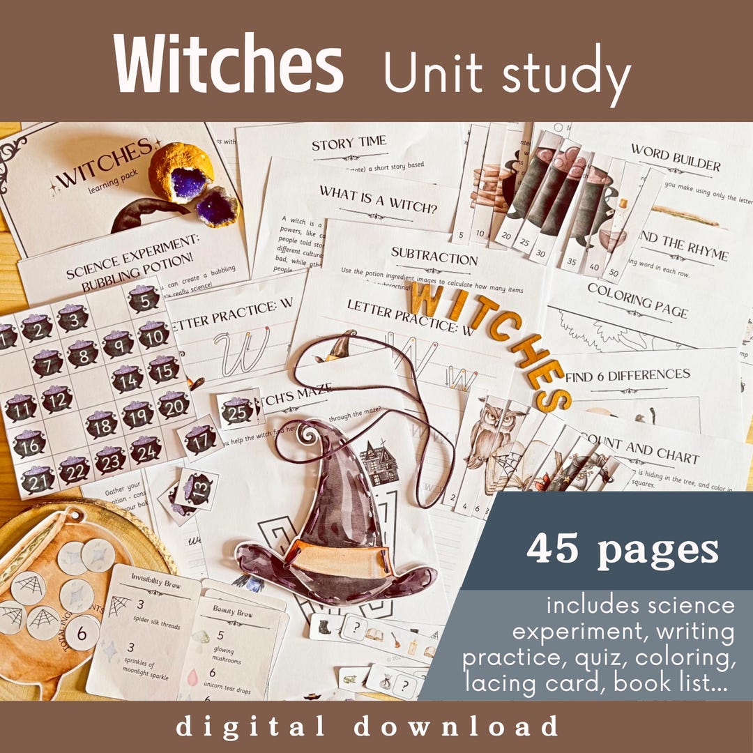 Witches Study Pack | Unit Study | Learning Pack | Digital Download - Etsy