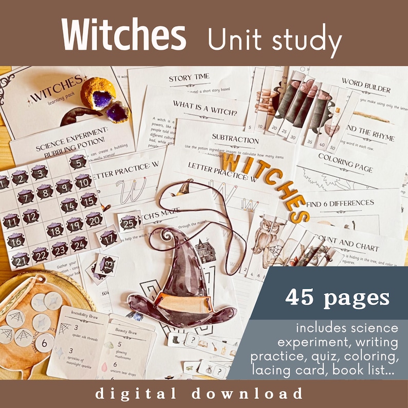 Witches Study Pack | Unit Study | Learning Pack | Digital Download - Etsy