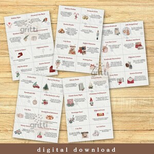 40 Editable Activity Advent Calendar Cards | Winter Activity Bundle ...
