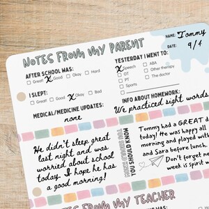 Note to School Template | School Note From Home | School Note | Note ...
