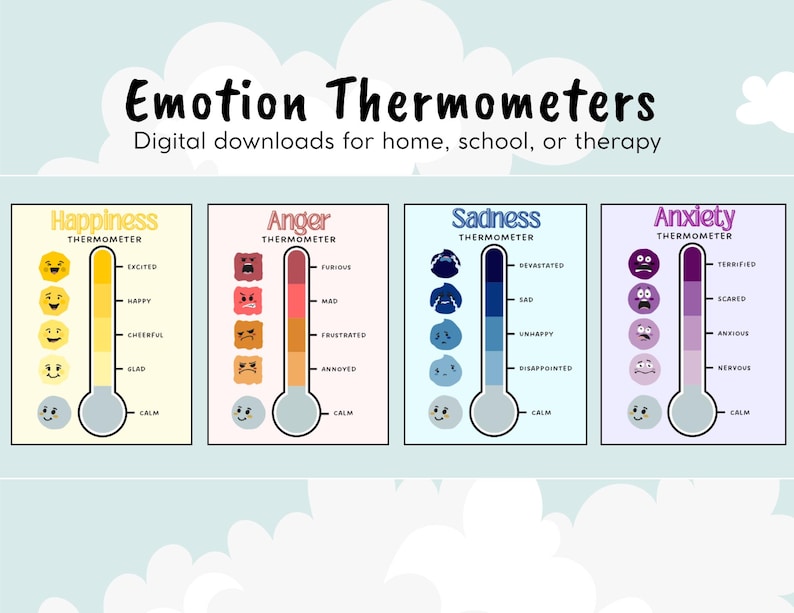 Therapy Aids, Emotion Thermometers, Child Development, Visual Supports ...