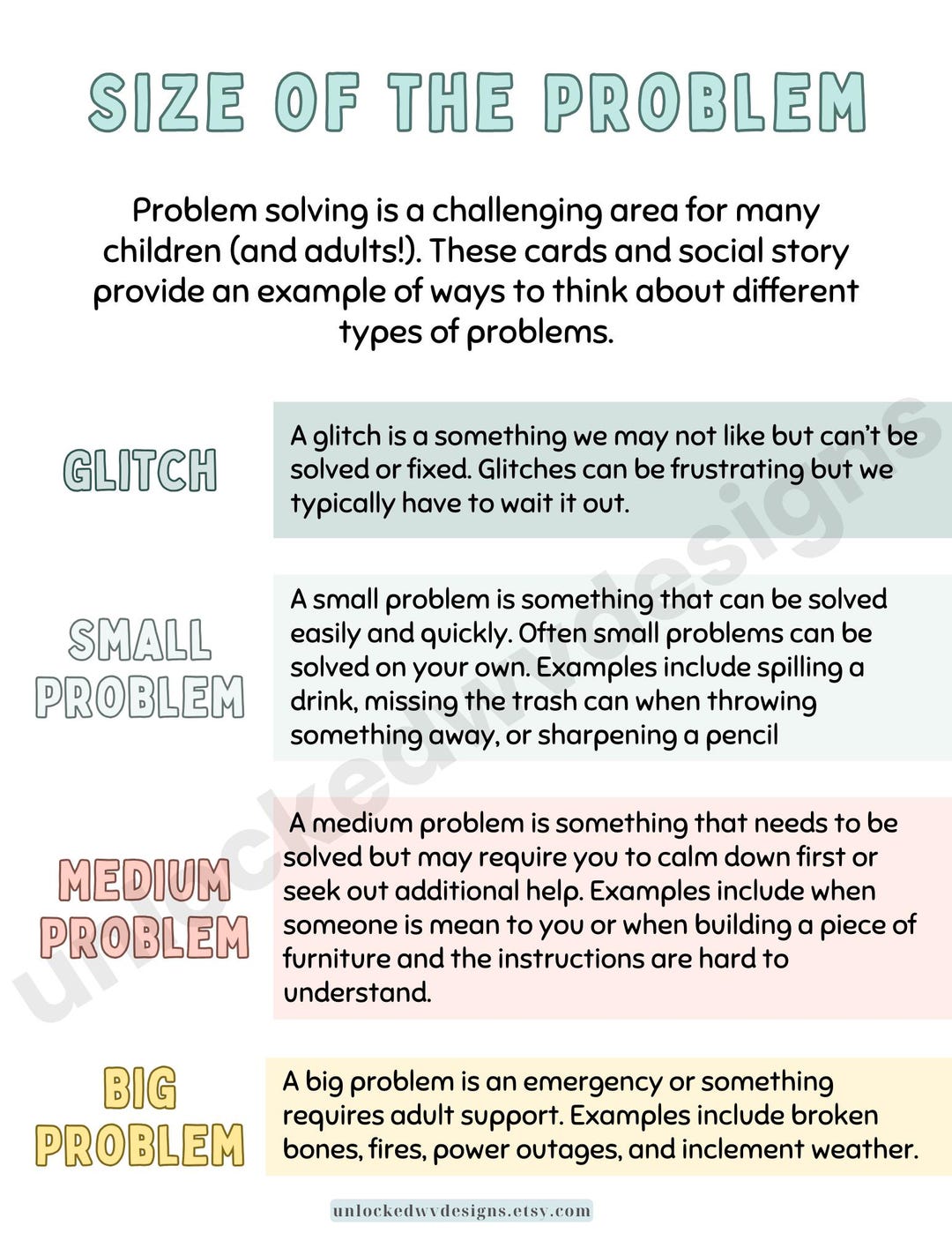 Problem Solving, Problem Behaviors, Size of Problem, Problem Solving ...