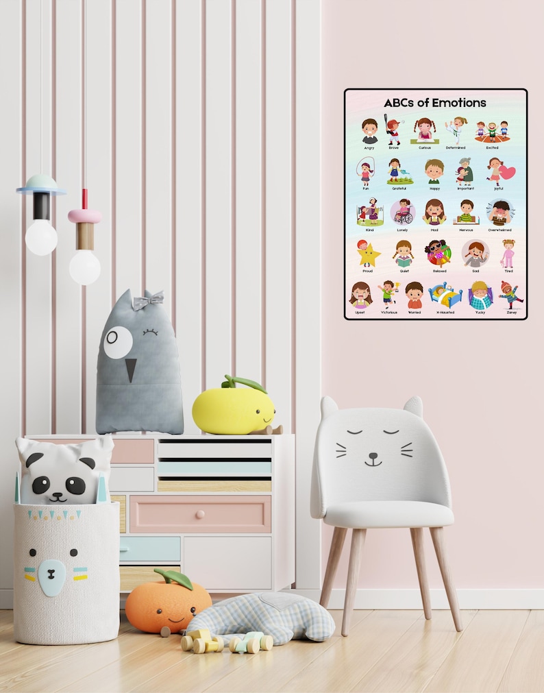 Abcs of Emotions, Preschool Art, Childcare Art, Playroom Decor - Etsy
