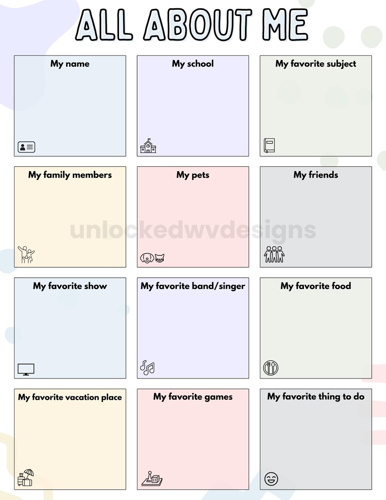 First Session Child Therapy Toolkit - Goal Setting, All About Me, Intro ...